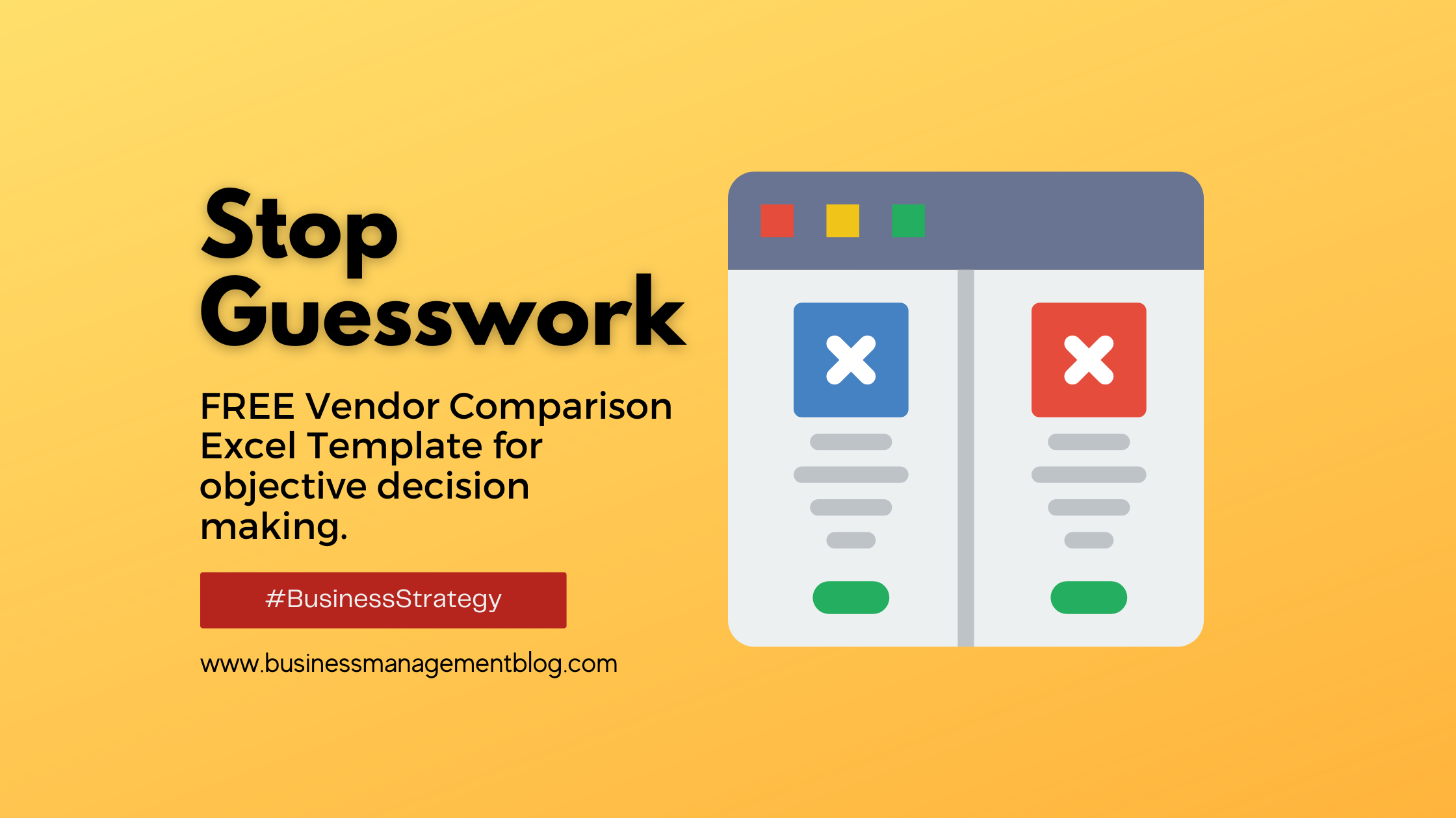 Vendor Comparison Template - Case Study with Free Template